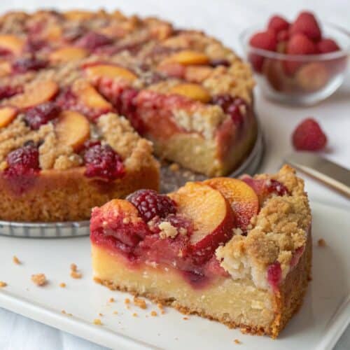 The Ultimate Peach-Raspberry Buckle Recipe. 70 M