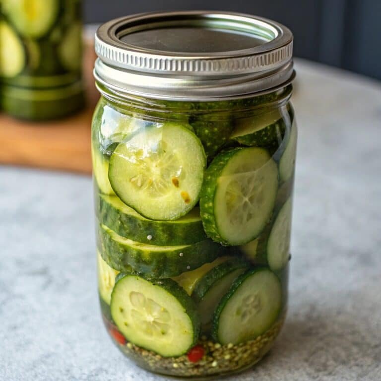 Quick & Easy Refrigerator Pickles Recipe (Crispy ) 20 M